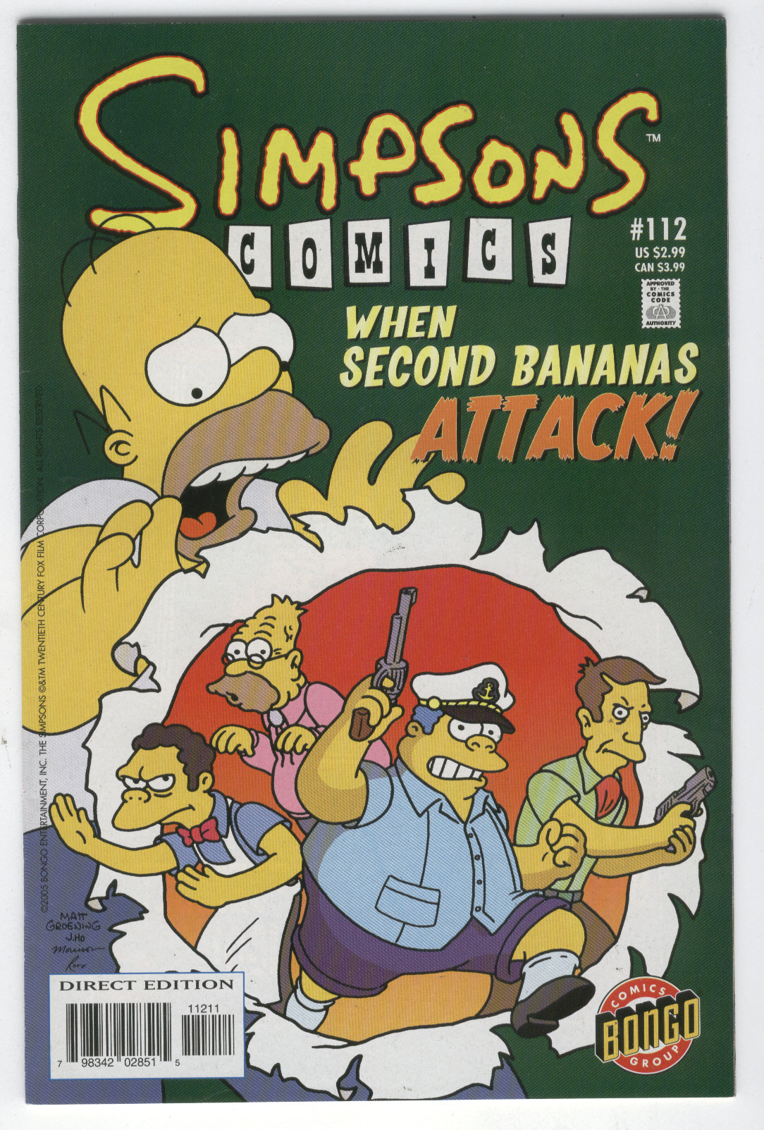 Simpsons Comics #112 When Bananas Attack! VFNM – East Bay Comics